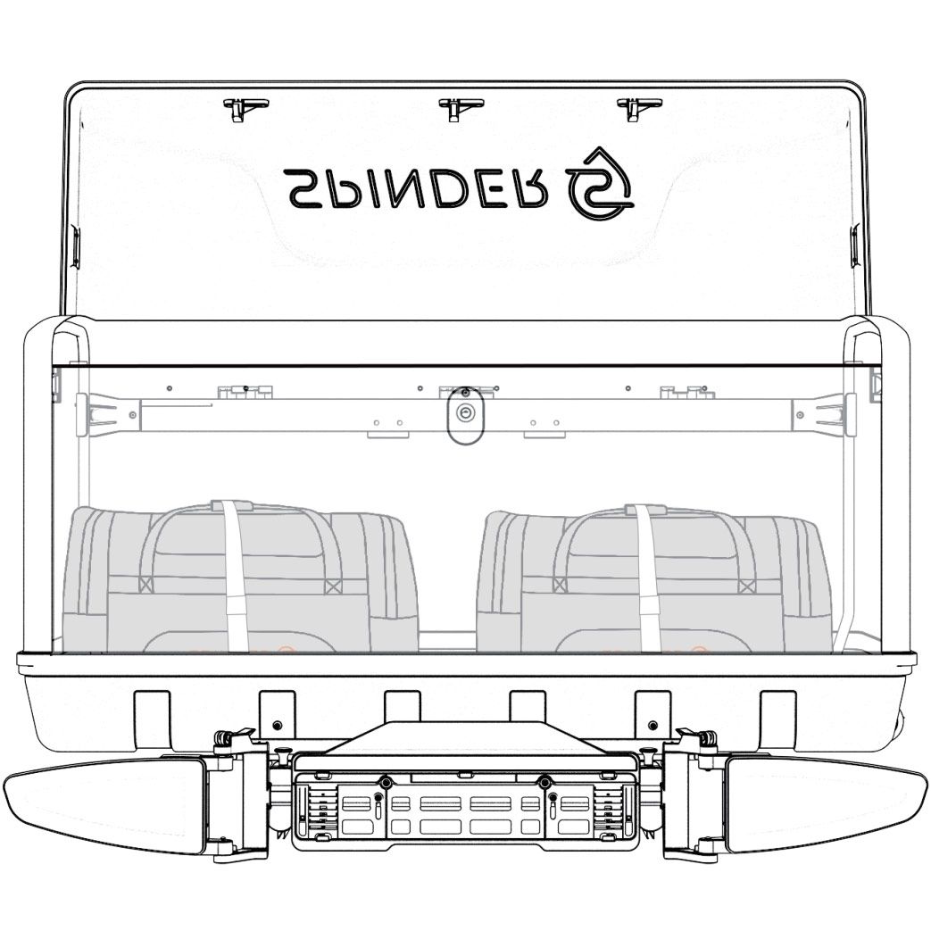 Zadní box na nosič na tažné zařízení Spinder BX1 Transport box - ob...