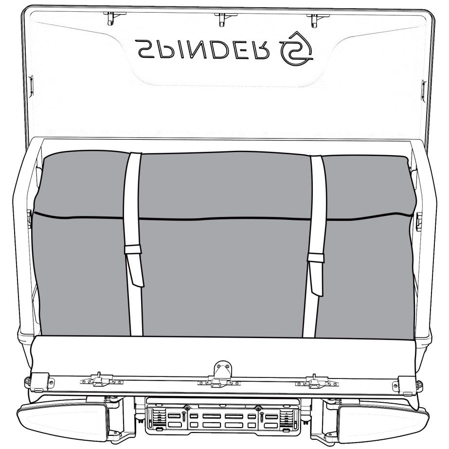 Zadní box na nosič na tažné zařízení Spinder BX1 Transport box - ob...