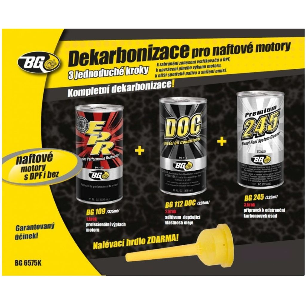 Dekarbonizace naftových motorů - profesionální sada BG