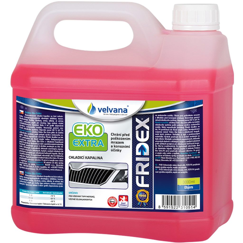 Chladící kapalina Fridex Eko Extra 3l Velvana
